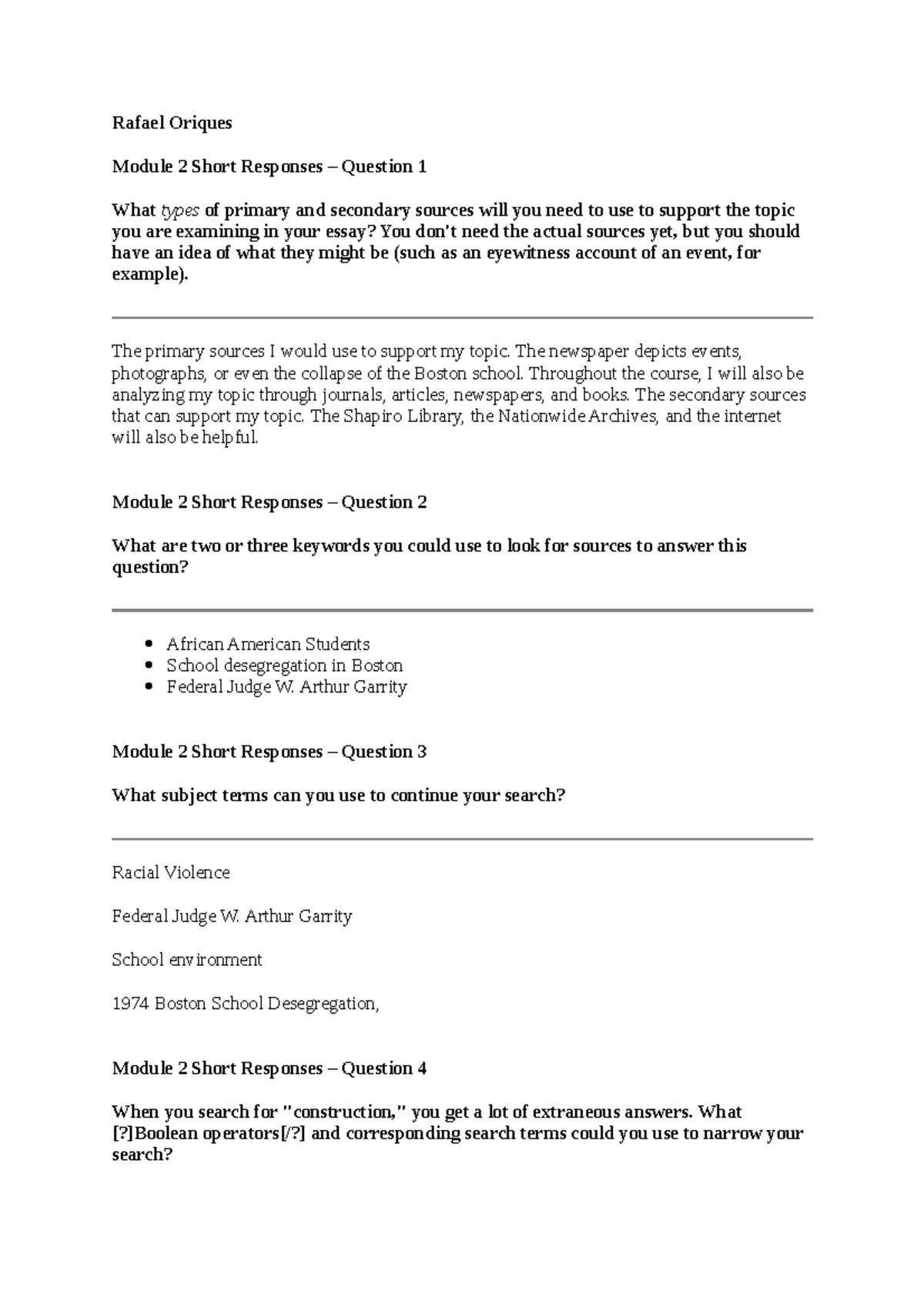 2-2 Module Two Short Responses - Rafael Oriques Module 2 Short ...