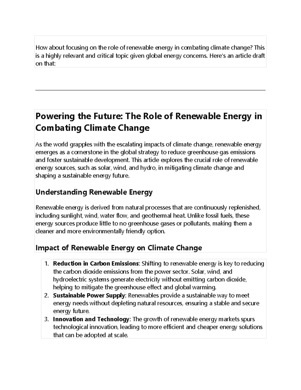 Powering the Future - essay - How about focusing on the role of ...