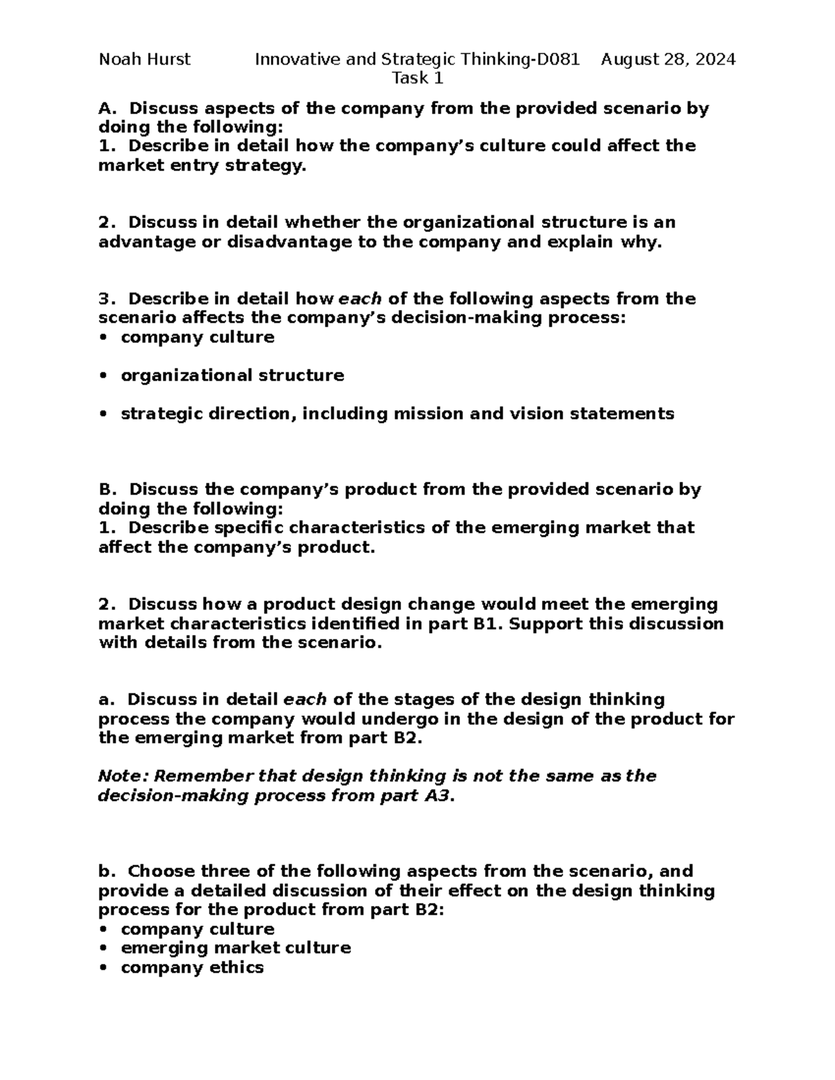 D081-NOAH-task1 - template for task 1 - Noah Hurst Innovative and ...