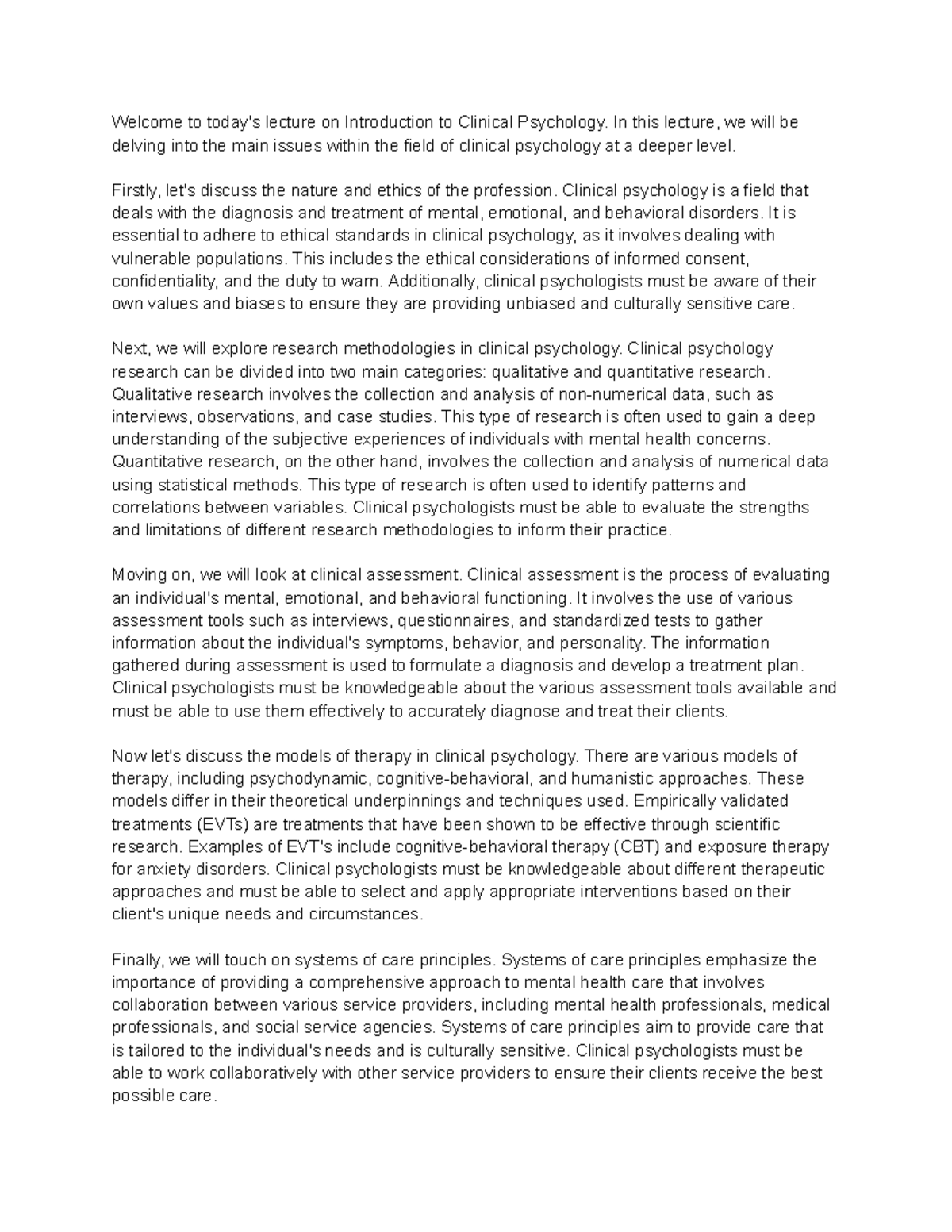 Lecture 2 practices - Welcome to today's lecture on Introduction to ...