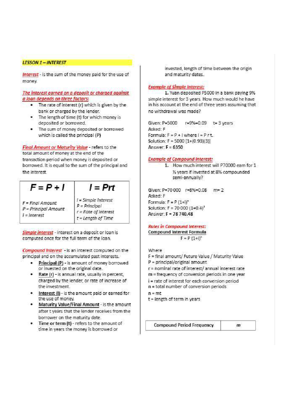 Mathmod Reviewer - Math in the Modern World - Studocu