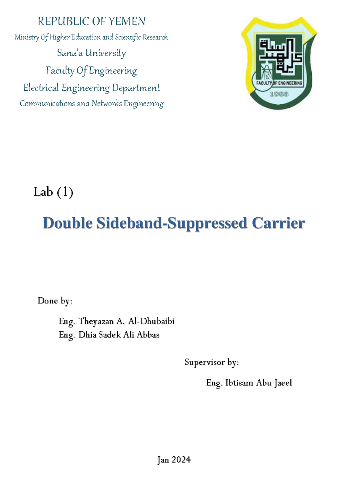 Dsb Scf Double Sideband Suppressed Carrier Introduction To Communication Republic Of Yemen