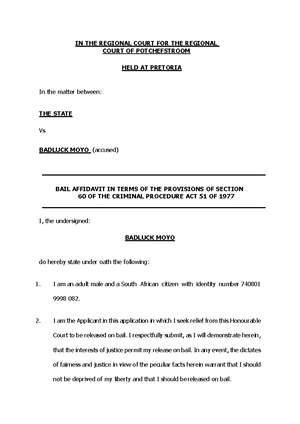 Charge sheet Annexure template - J15 (81/801118) REPUBLIC OF SOUTH ...