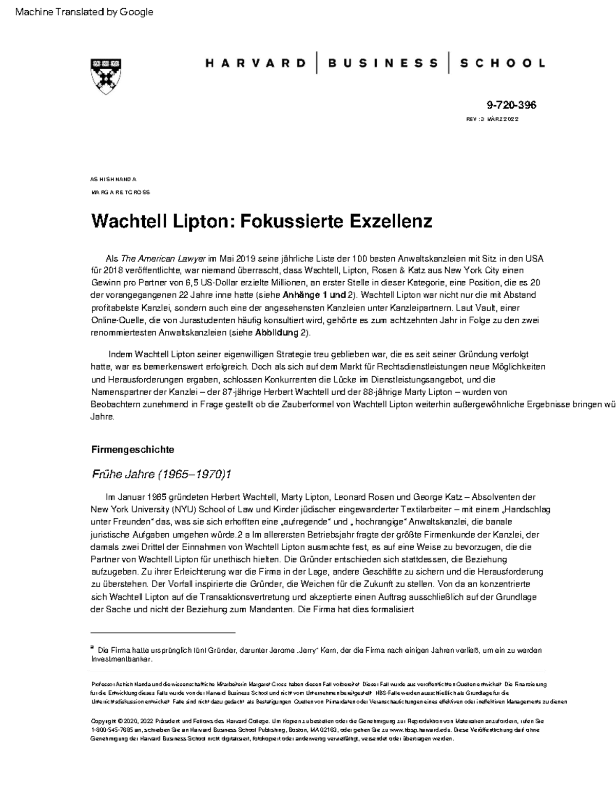 Wachtell Lipton-Focused Excellence (DEUTSCH) - Wachtell Lipton ...