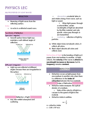 EMW-Handouts-2 - Oscillation and Waves Waves: Carriers of Energy A wave ...