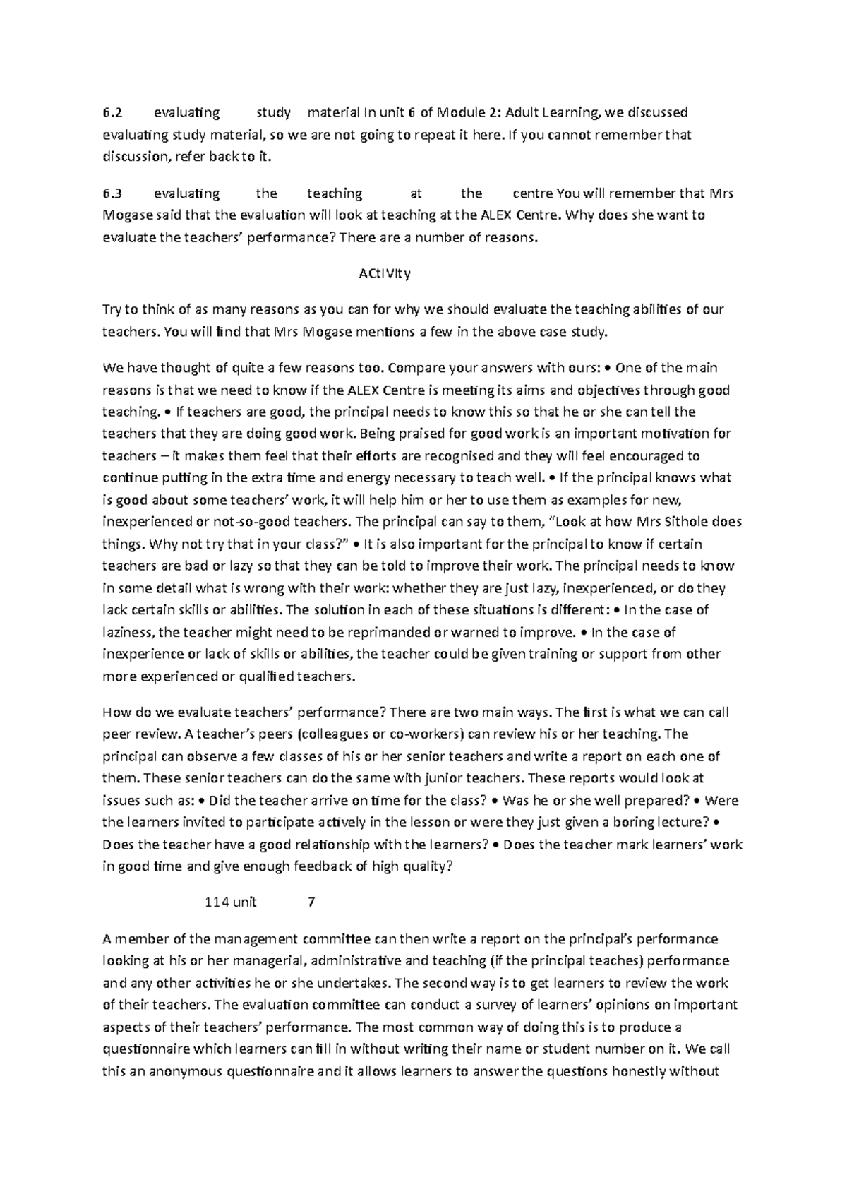 Unit+7 - ABET- Adult basic education and training - 6 evaluating study ...