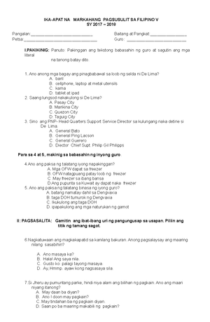 HUM121 2nd quarter - akjshdksjahd - ASIAN INSTITUTE OF COMPUTER STUDIES ...
