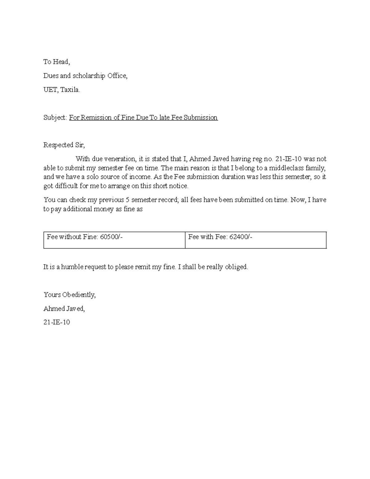 To Head - lecture notes - To Head, Dues and scholarship Office, UET ...