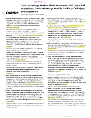 M2 Ch10 - Davis Advantage module 2 infectious diseases chapter 10 ...