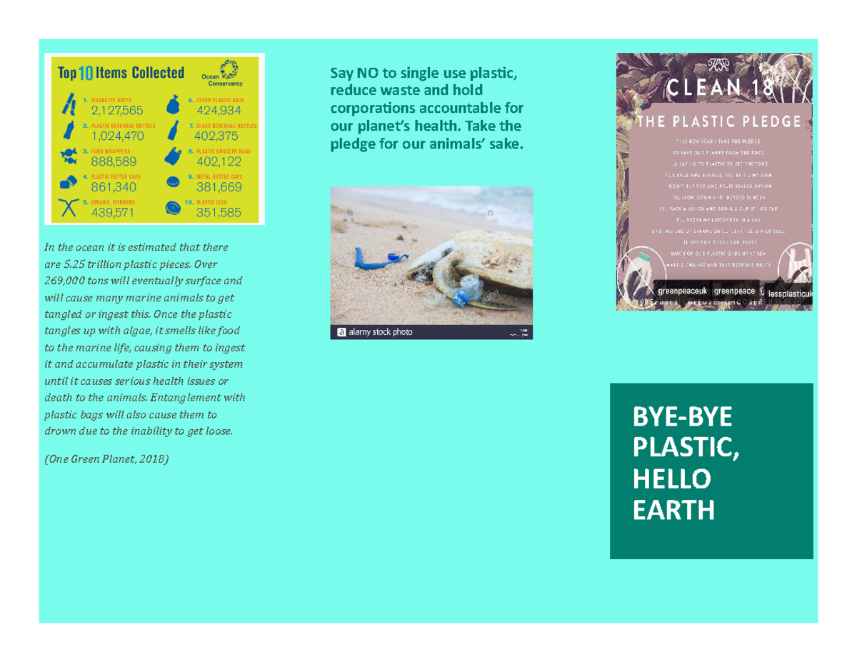 Restoration pamphlet-CN - In the ocean it is estimated that there are 5 ...