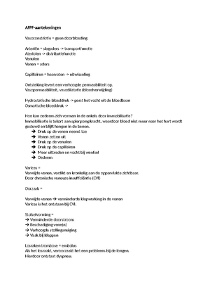 Samenvatting kennistoets casussen AFPF - 1. Pleura visceralis of pulmonalis Bekleedt de long en ...