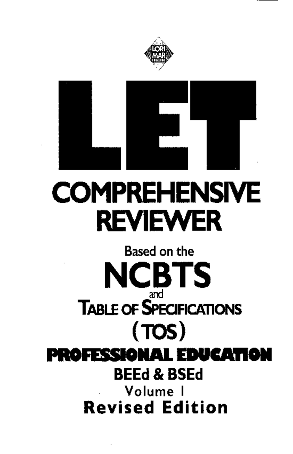 Lorimar-profed-vol1 - LET reviewer for profed - Physical Education ... Lorimar-profed-vol1 - LET reviewer for profed - Physical Education ...