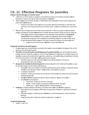 Chapter 1 History of The Juvenile Justice System CJ 317 - Ch. 1 ...