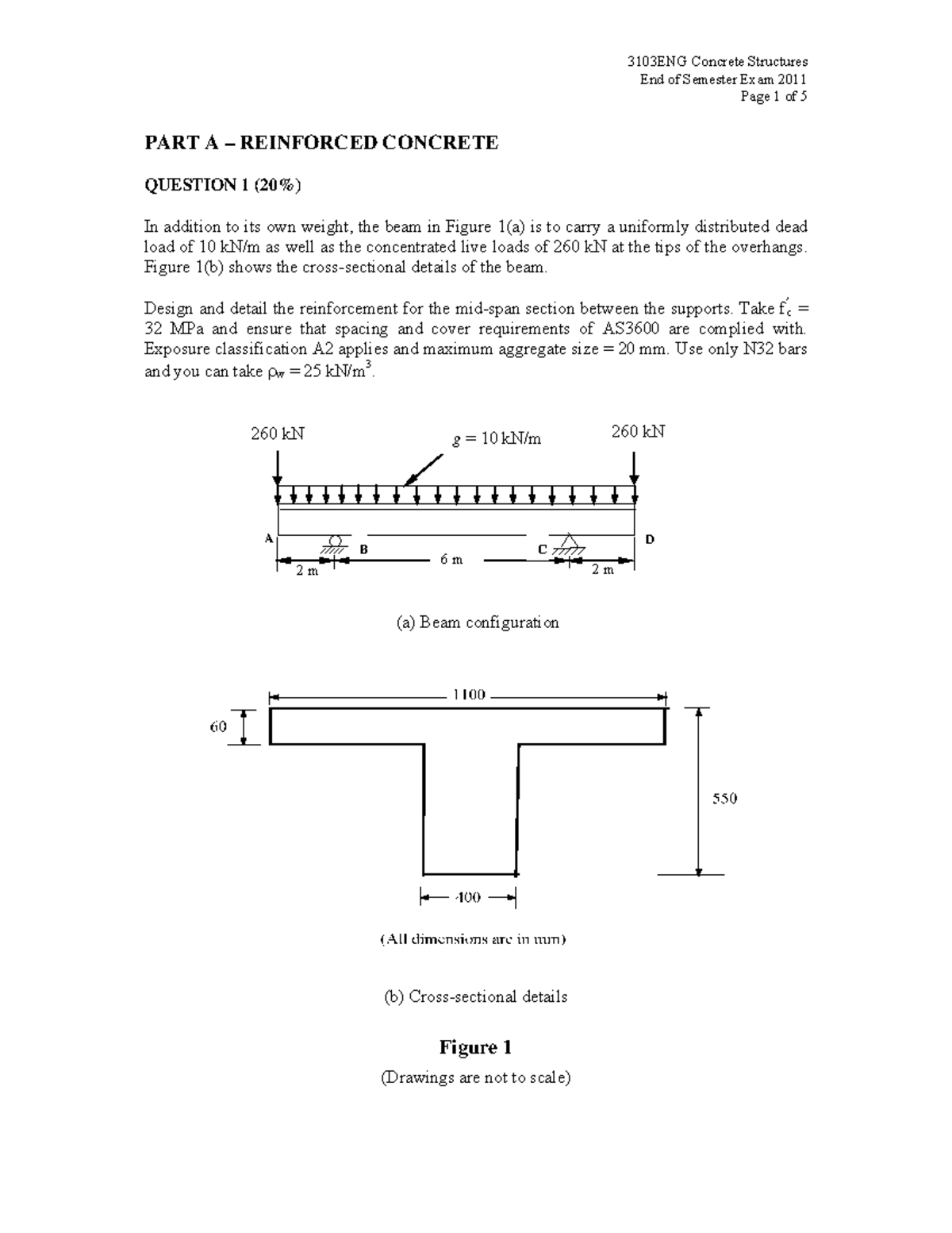 Practice exam 2011, Questions - End of Semester Exam 2011 Page 1 of 5 ...
