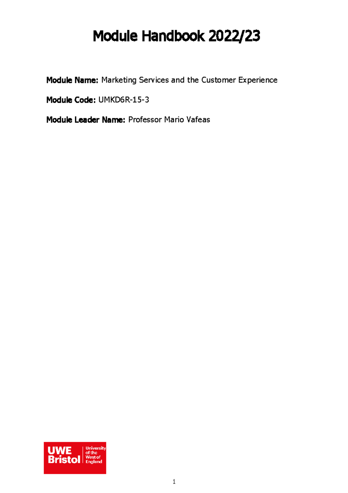 Module Handbook Mkt Serv and the CE 2022-23 - Module Handbook 2022 ...