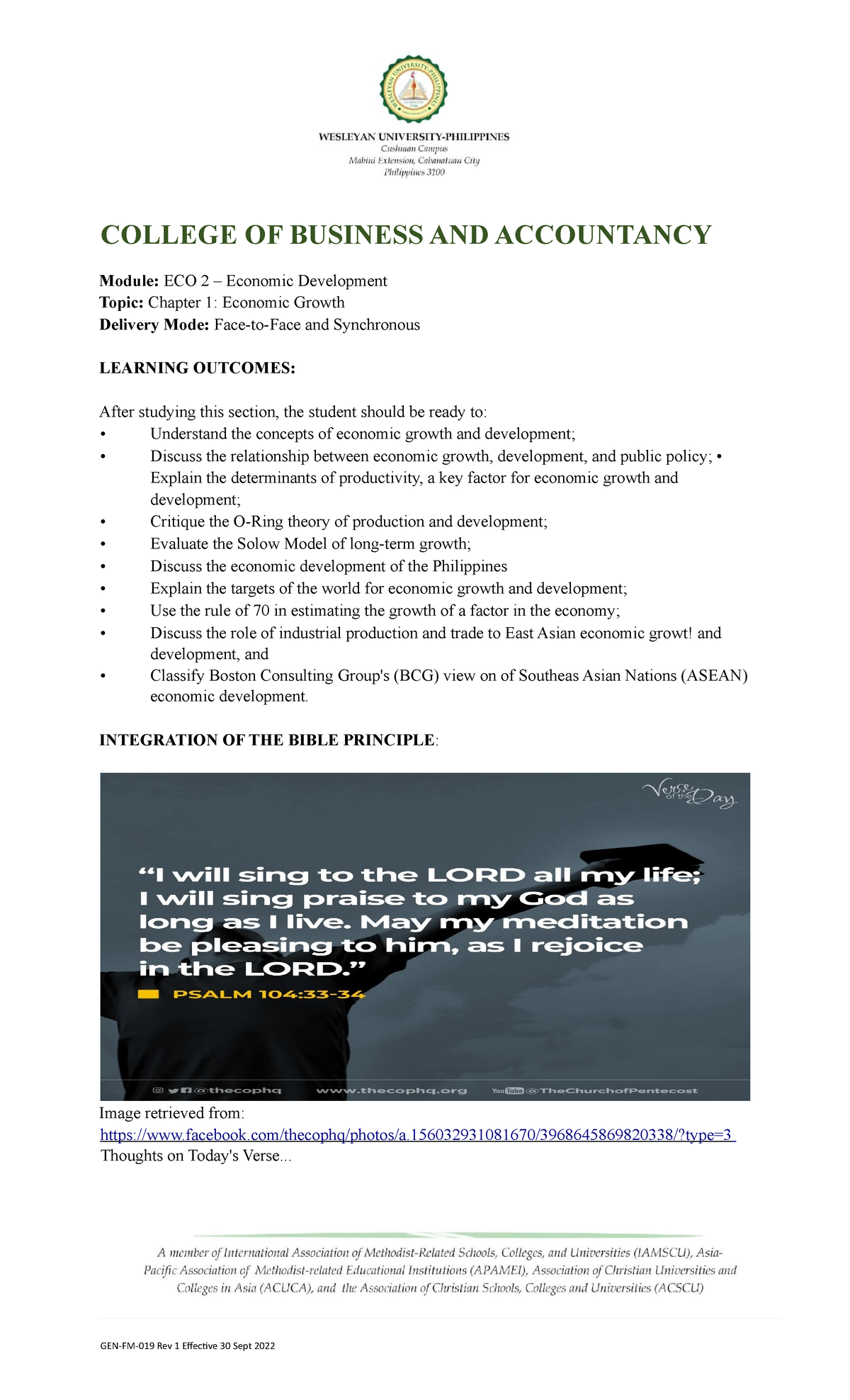 ECO 2 Module 1 - This can help - Module: ECO 2 – Economic Development ...