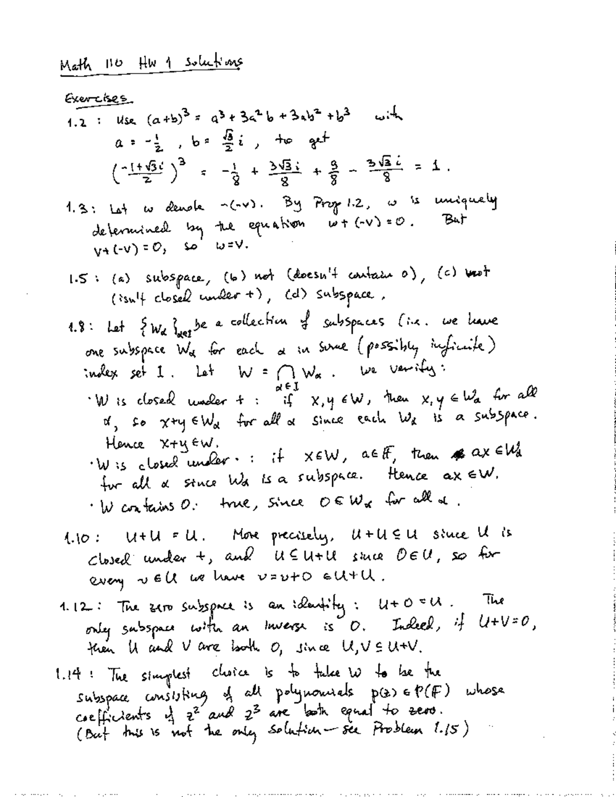 Homework 01-sol - practice materials - MATH 110 - Studocu