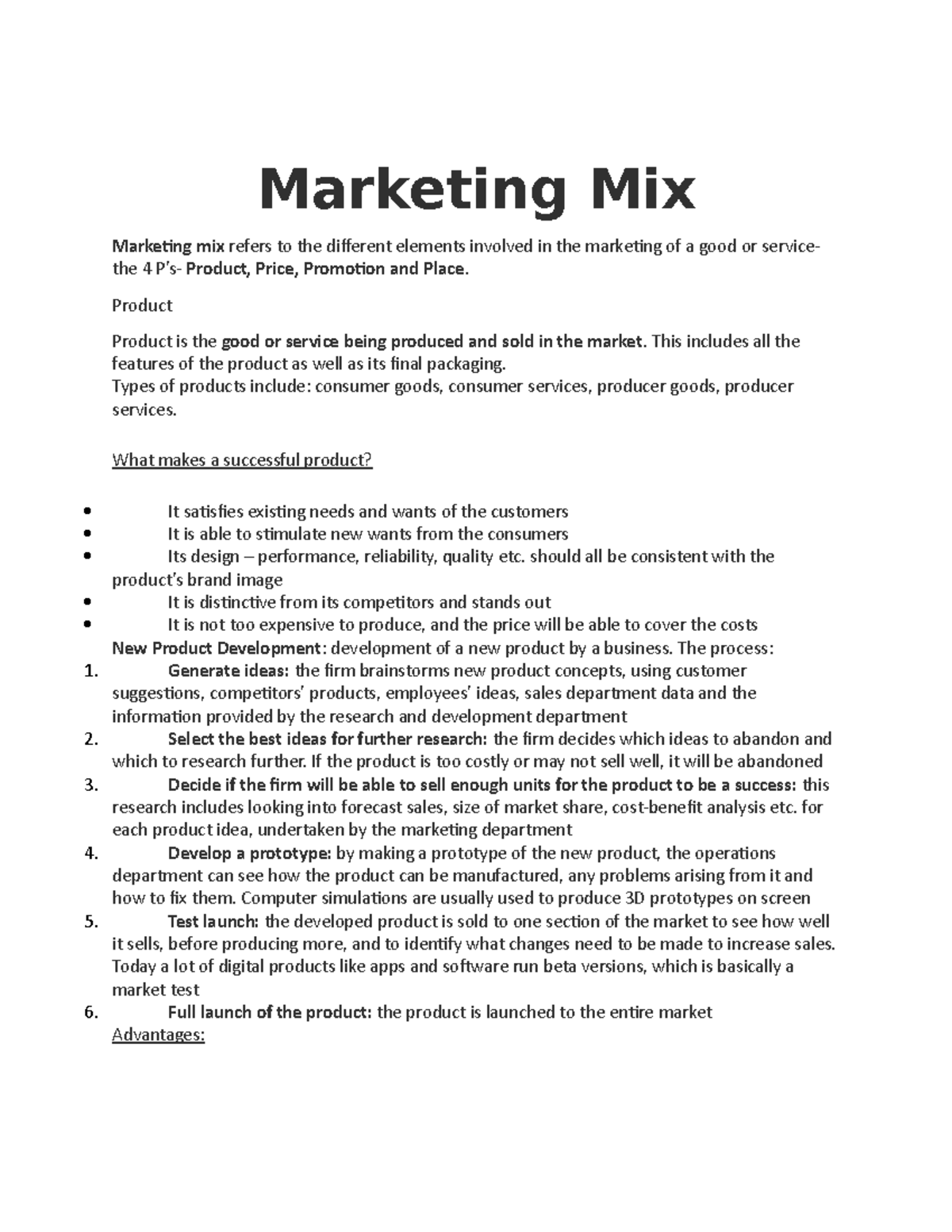 Marketing Mix - Marketing Mix Marketing mix refers to the different ...