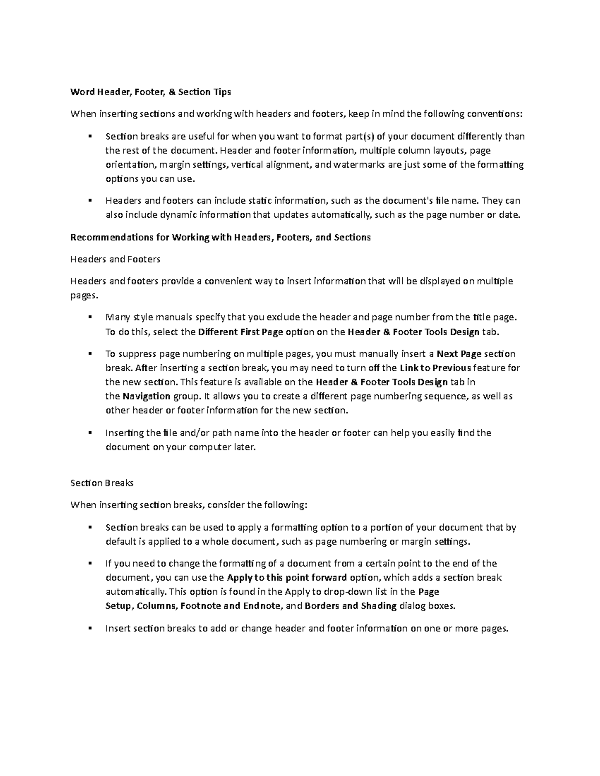 lecture-notes-6-word-header-footer-section-tips-when-inserting
