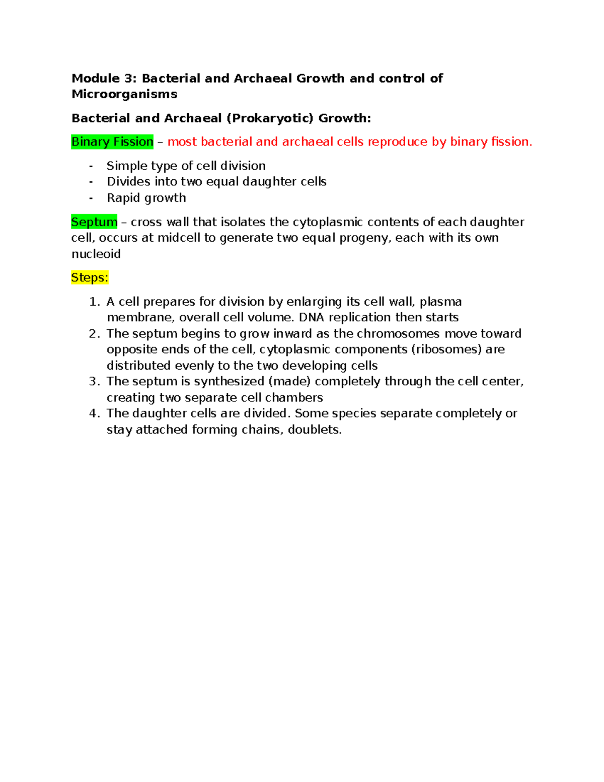 BMSC 210 - M3 - Module 3 - Module 3: Bacterial and Archaeal Growth and ...