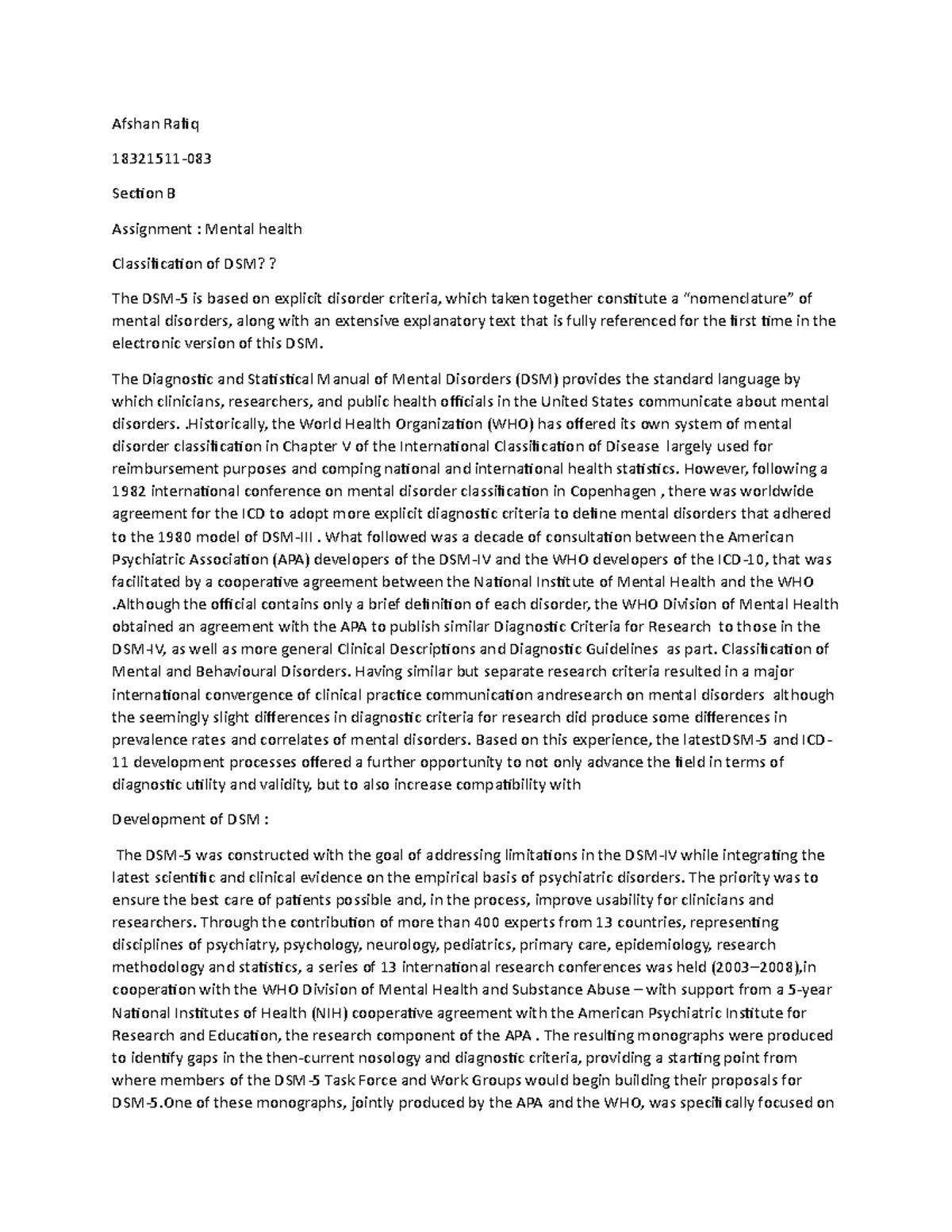 18321511-083 Afshan Rafiq Section B - Physiology B - CUI - Studocu