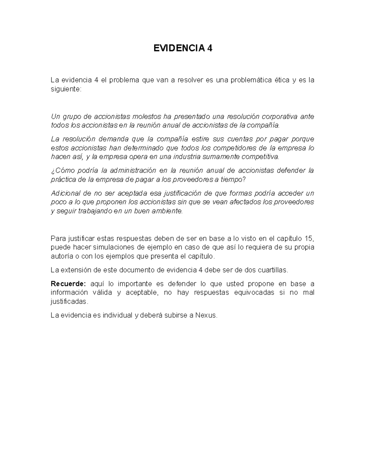 Problematica ev4 - archivo - EVIDENCIA 4 La evidencia 4 el problema que ...