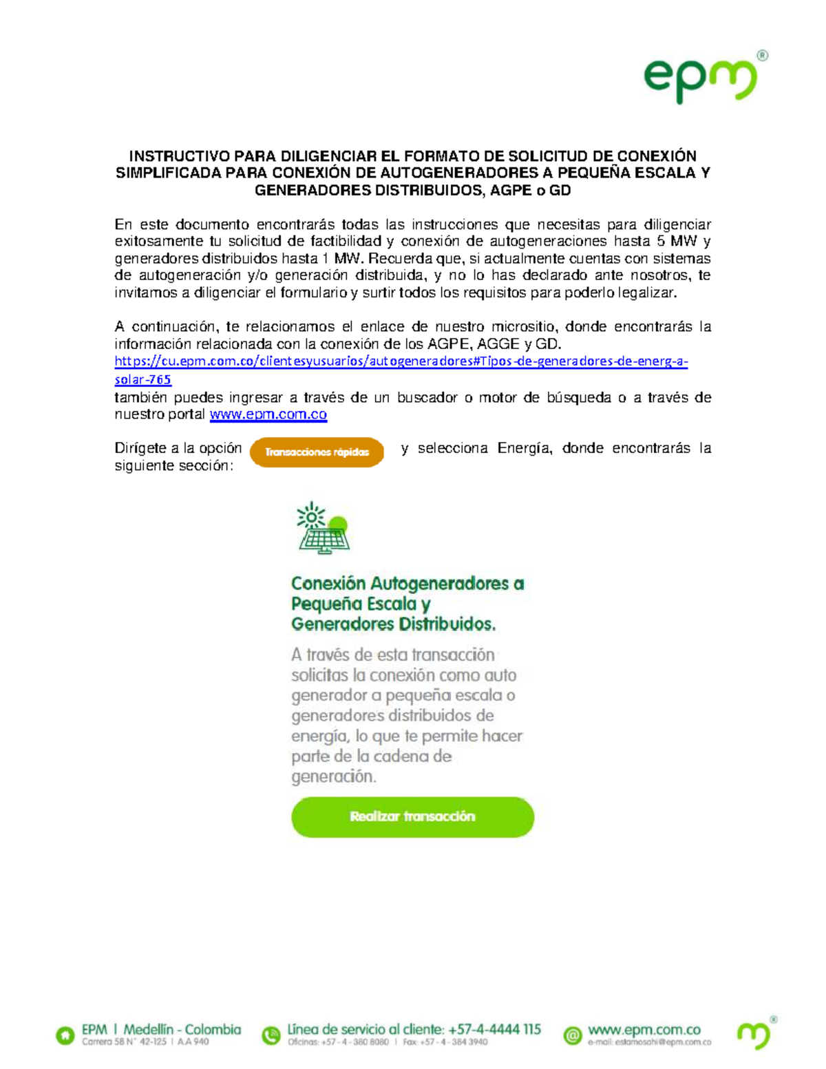 Instructivo para formulario epm v4 - INSTRUCTIVO PARA DILIGENCIAR EL FORMATO DE SOLICITUD DE ...