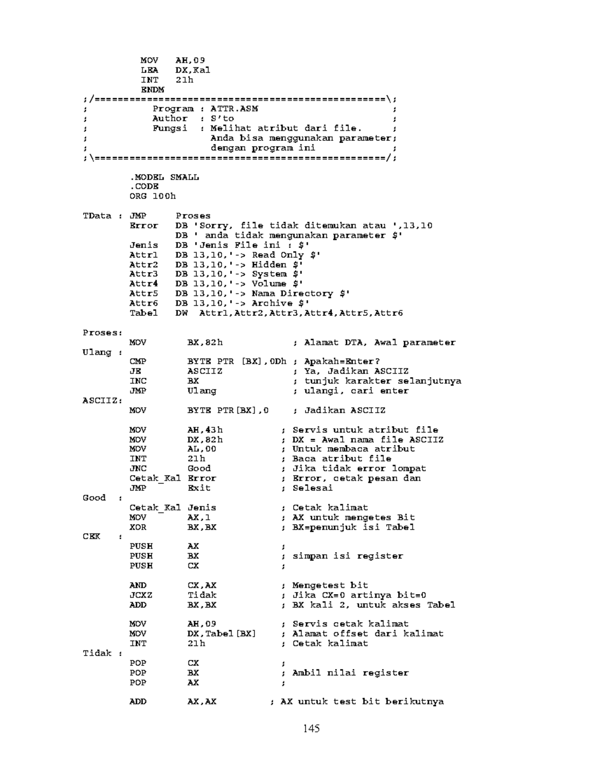 Tutorial Emulator 8086-30 - MOV AH, LEA DX,Kal INT 21h ENDM - Studocu