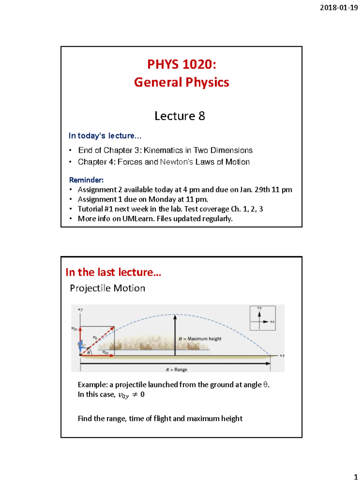 Phys1020 Lect08 Ch3 Lecture Notes 8 Warning Tt Undefined Function 32 Warning Tt 