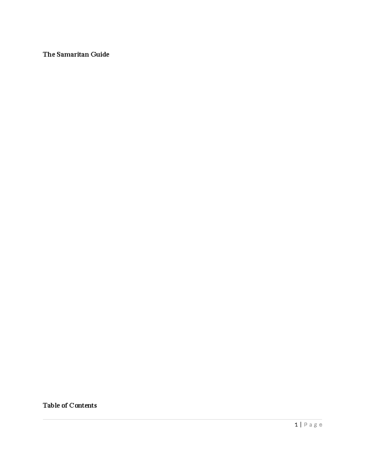 A Guide to the Samaritan combined-1 - The Samaritan Guide Table of ...