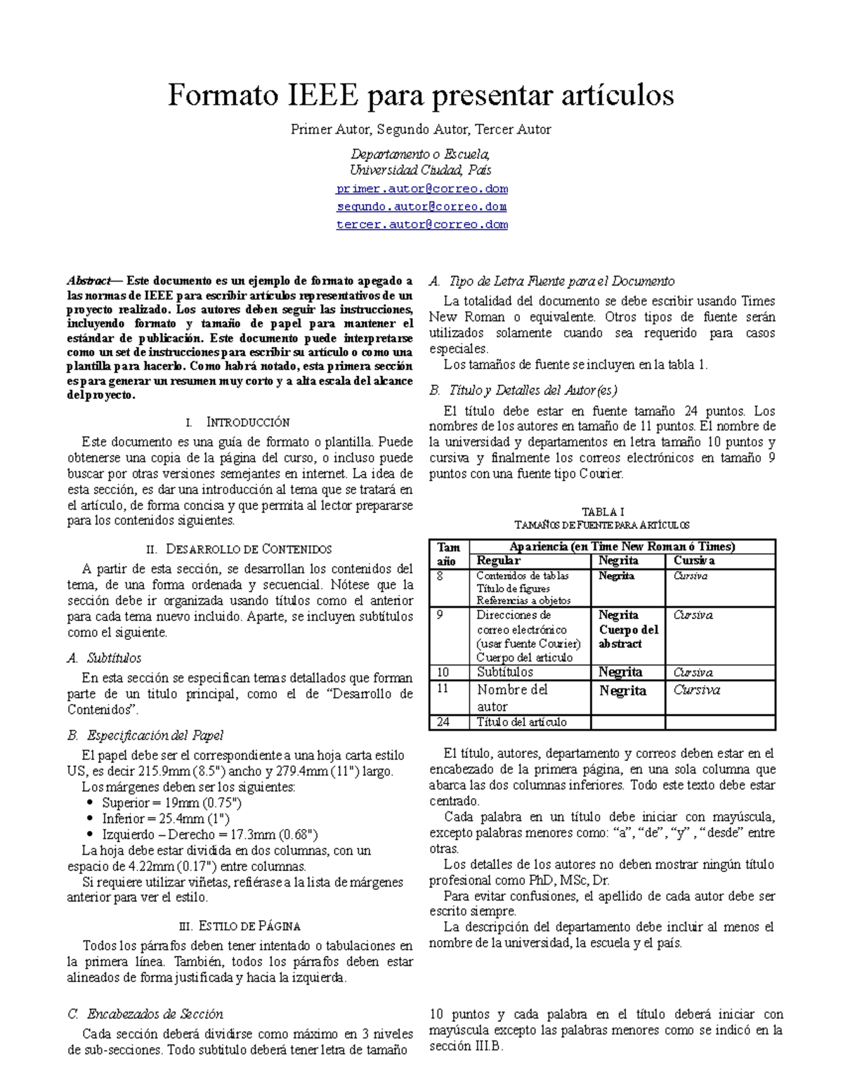 Formato IEEE - .knknkn - Formato IEEE para presentar artículos Primer ...