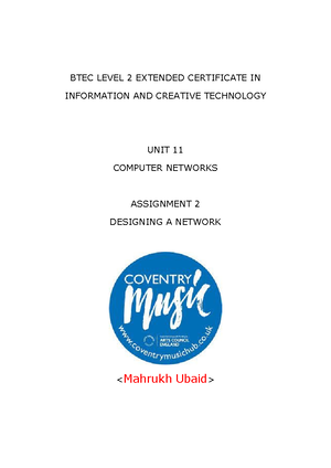 Unit 4 Assignment 1 - Notes - Qualification Pearson BTEC Level 3 ...