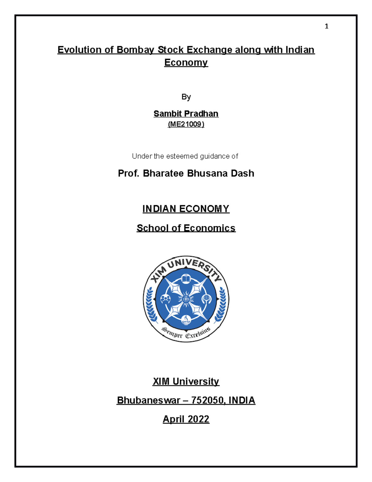 Evolution of BSE along with Indian Economy - Evolution of Bombay Stock ...