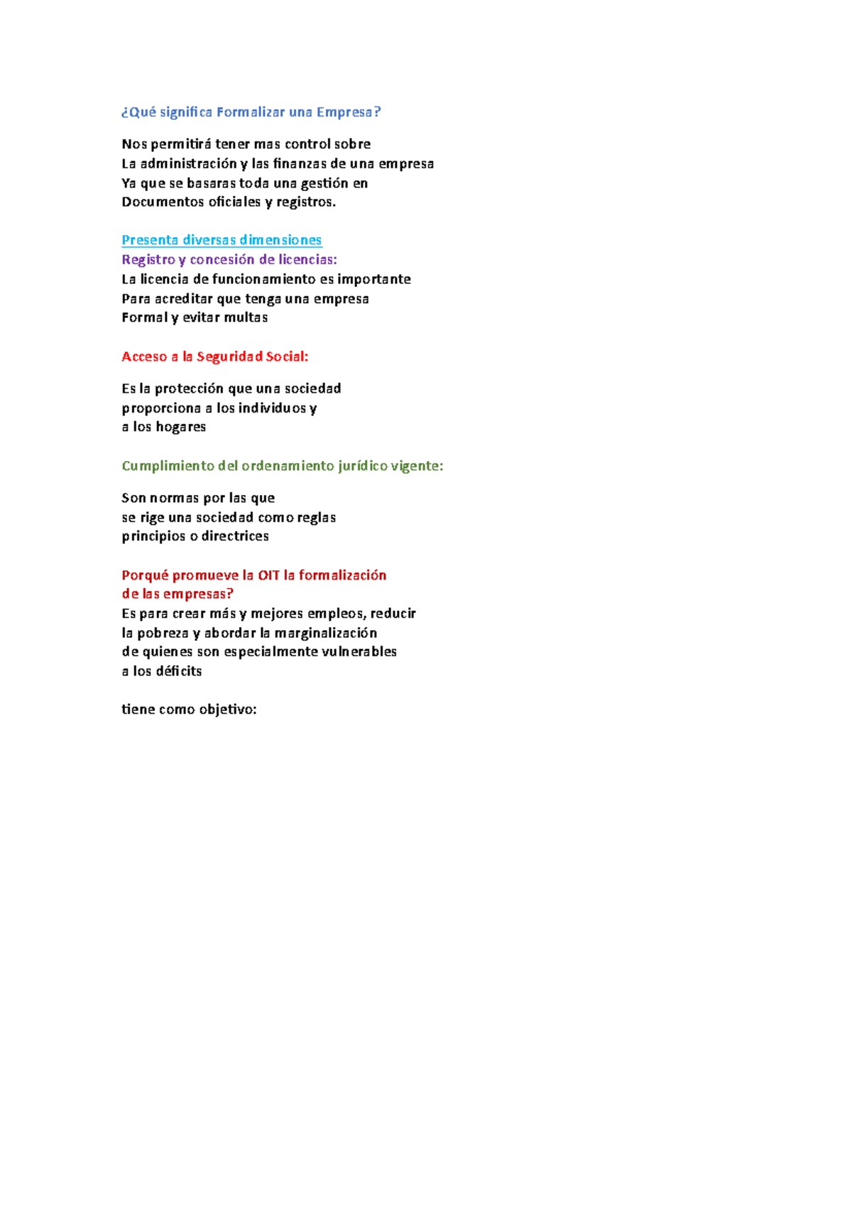 Qué significa Formalizar una Empresa - Presenta diversas dimensiones ...
