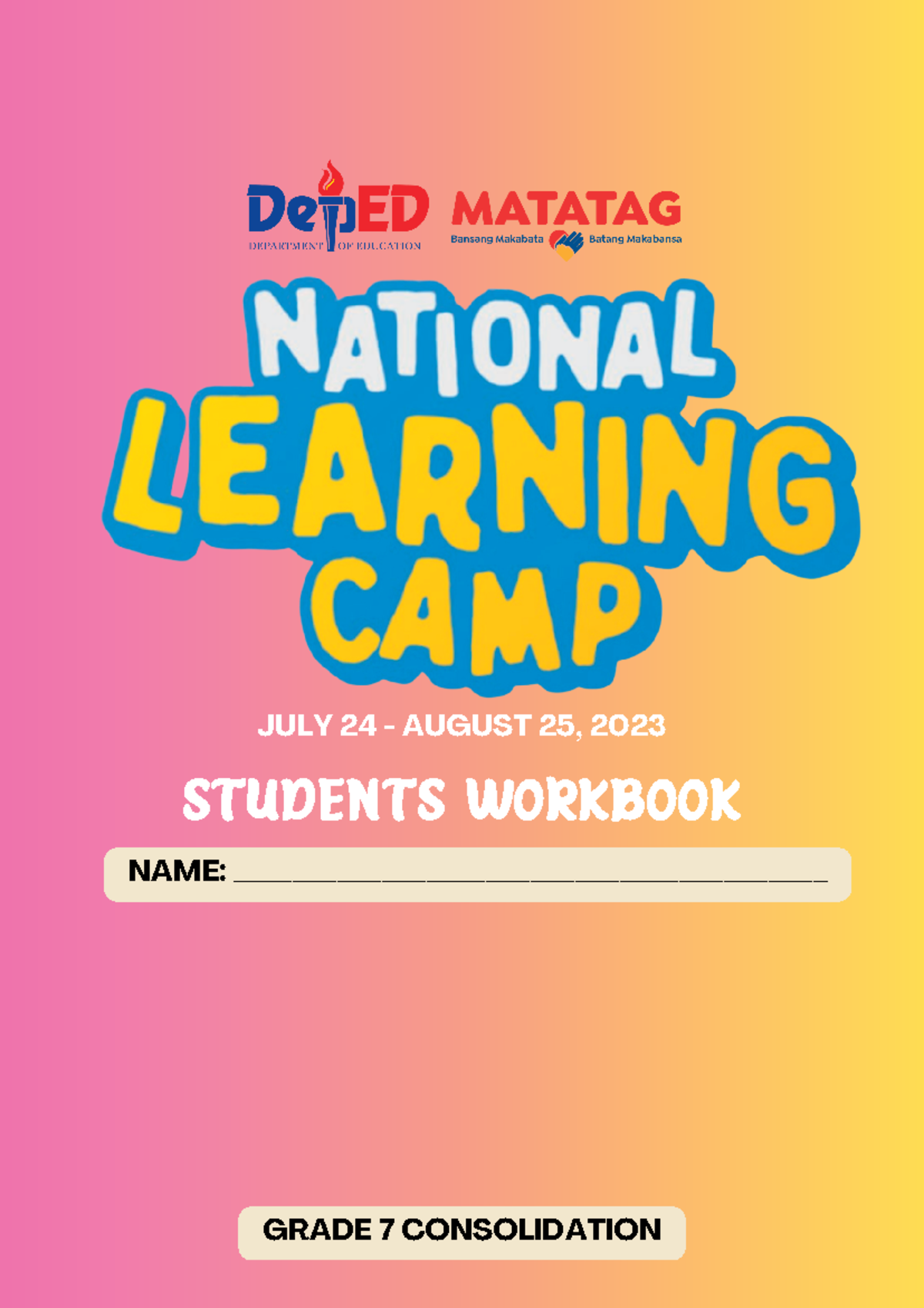 Front Workbook - YES - St. Patrick MAth-Sci School - JULY 24 - AUGUST ...