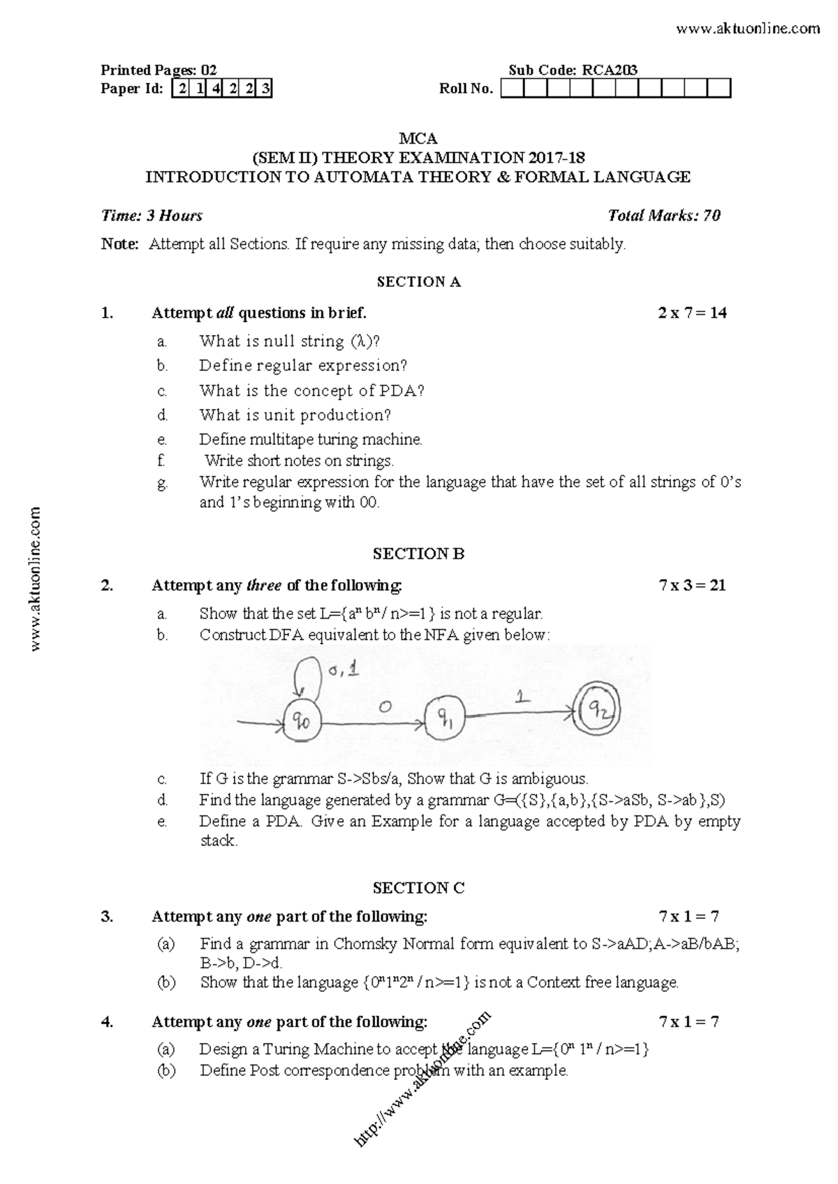 All unit improvement theory of automata and formal language best ...