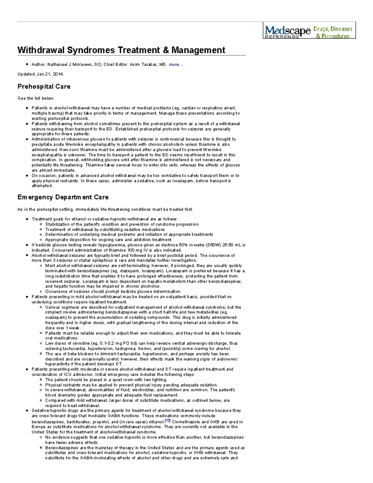 Withdrawal - Treatment & Management - Withdrawal Syndromes Treatment ...
