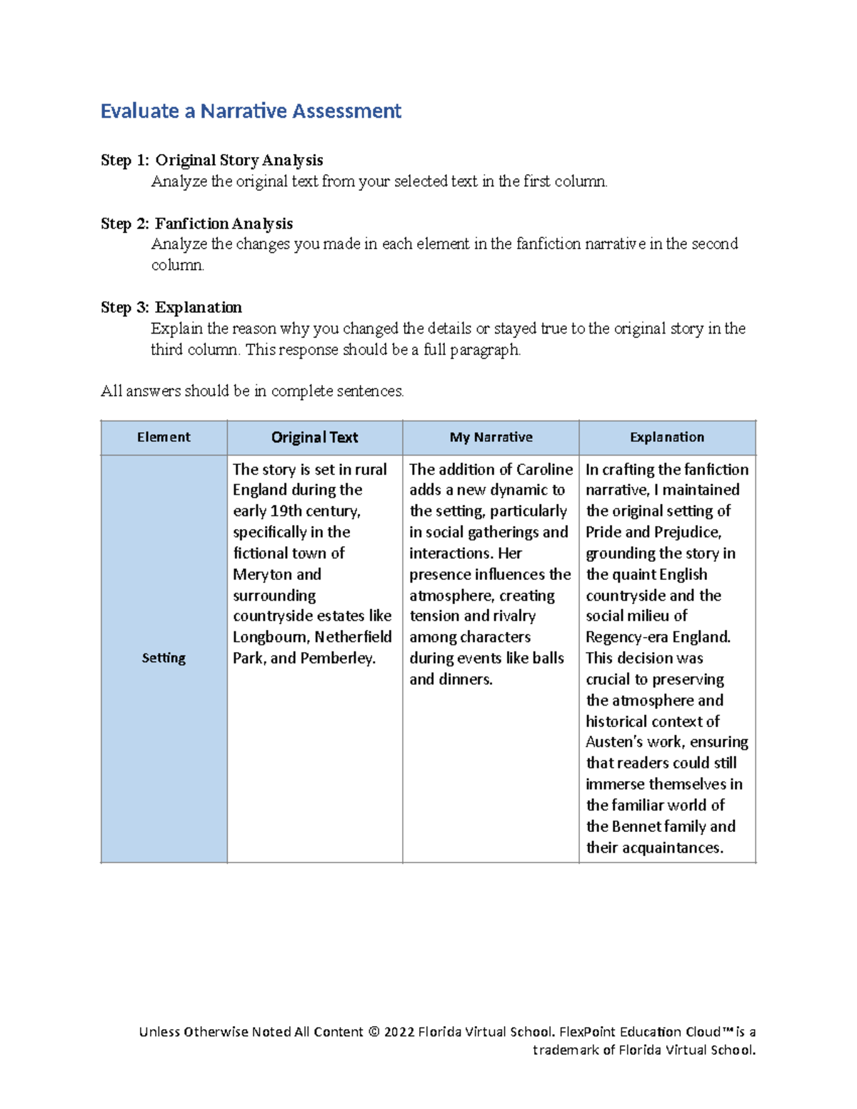 Evaluate a narrative assessment-pdf - Evaluate a Narra+ve Assessment ...