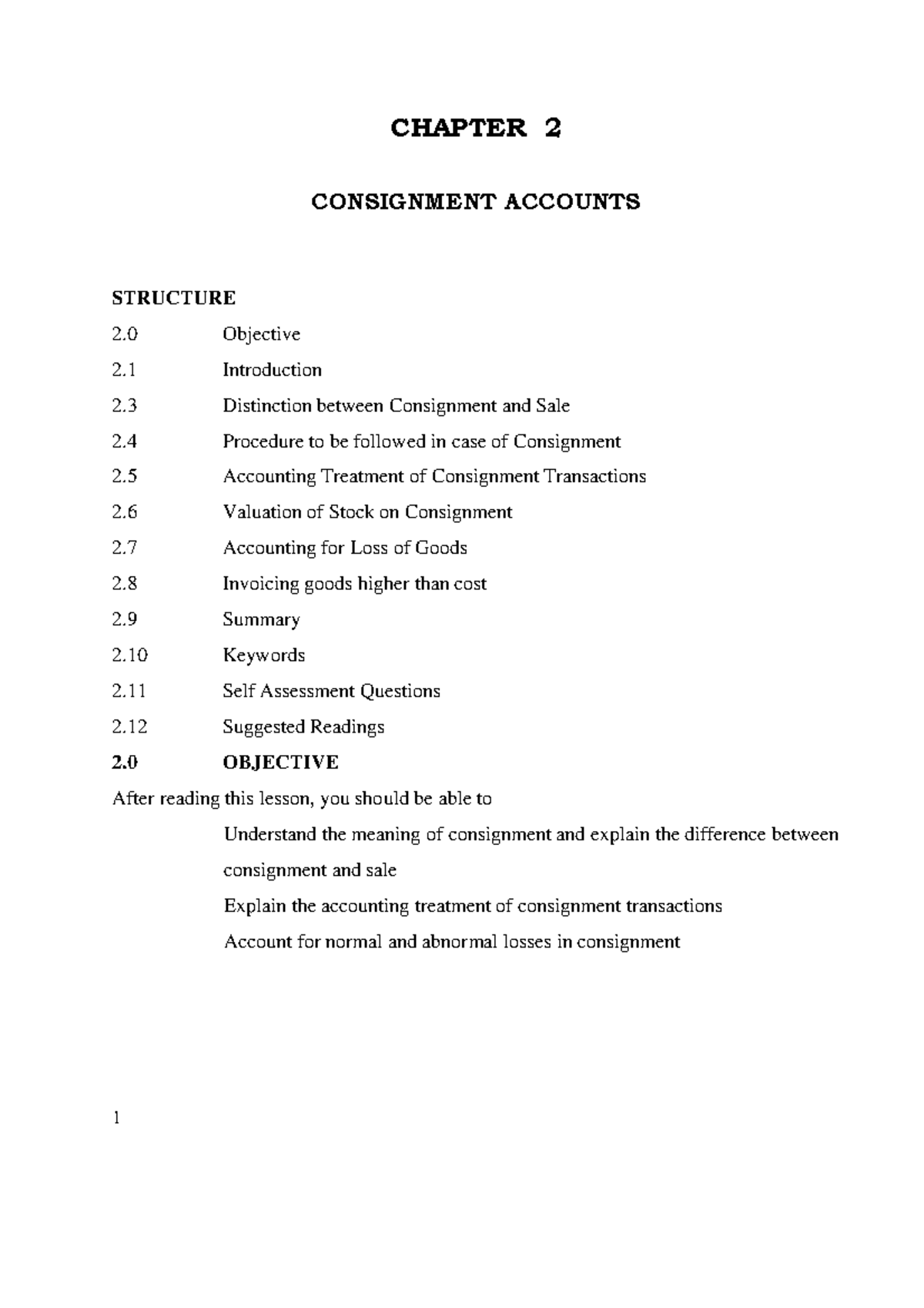 Chapter 2 Consignment Accounts - CHAPTER 2 CONSIGNMENT ACCOUNTS ...
