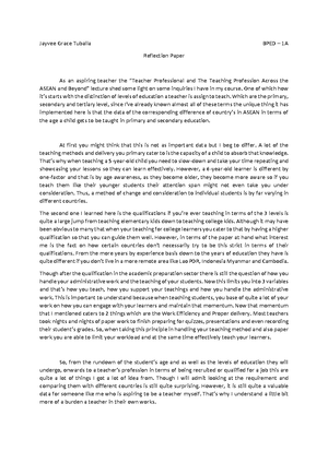 Qualitymanual-2 - nothing - The Teaching Profession - Studocu