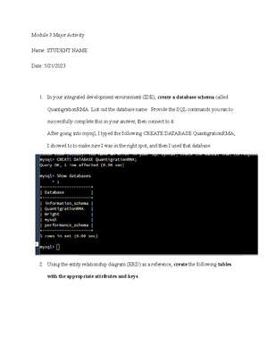 DAD 220 Module 6 Project One - DAD-220-T2752 Intro to Struct Database ...