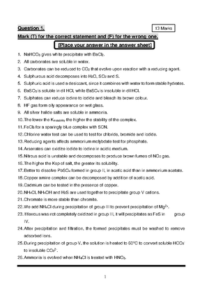 Organic chemistry Questions (with Answers) - Studocu
