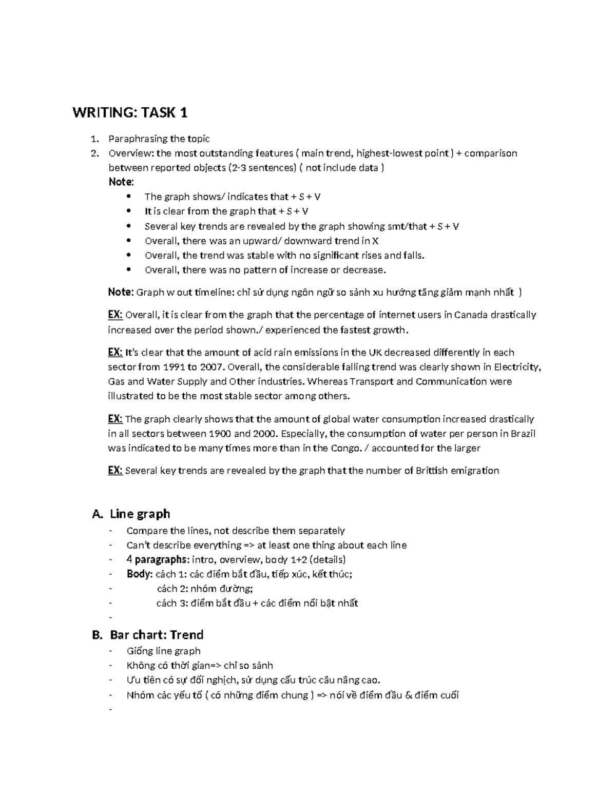 Writing task1ielts - hơi ngu - WRITING: TASK 1 1. Paraphrasing the ...