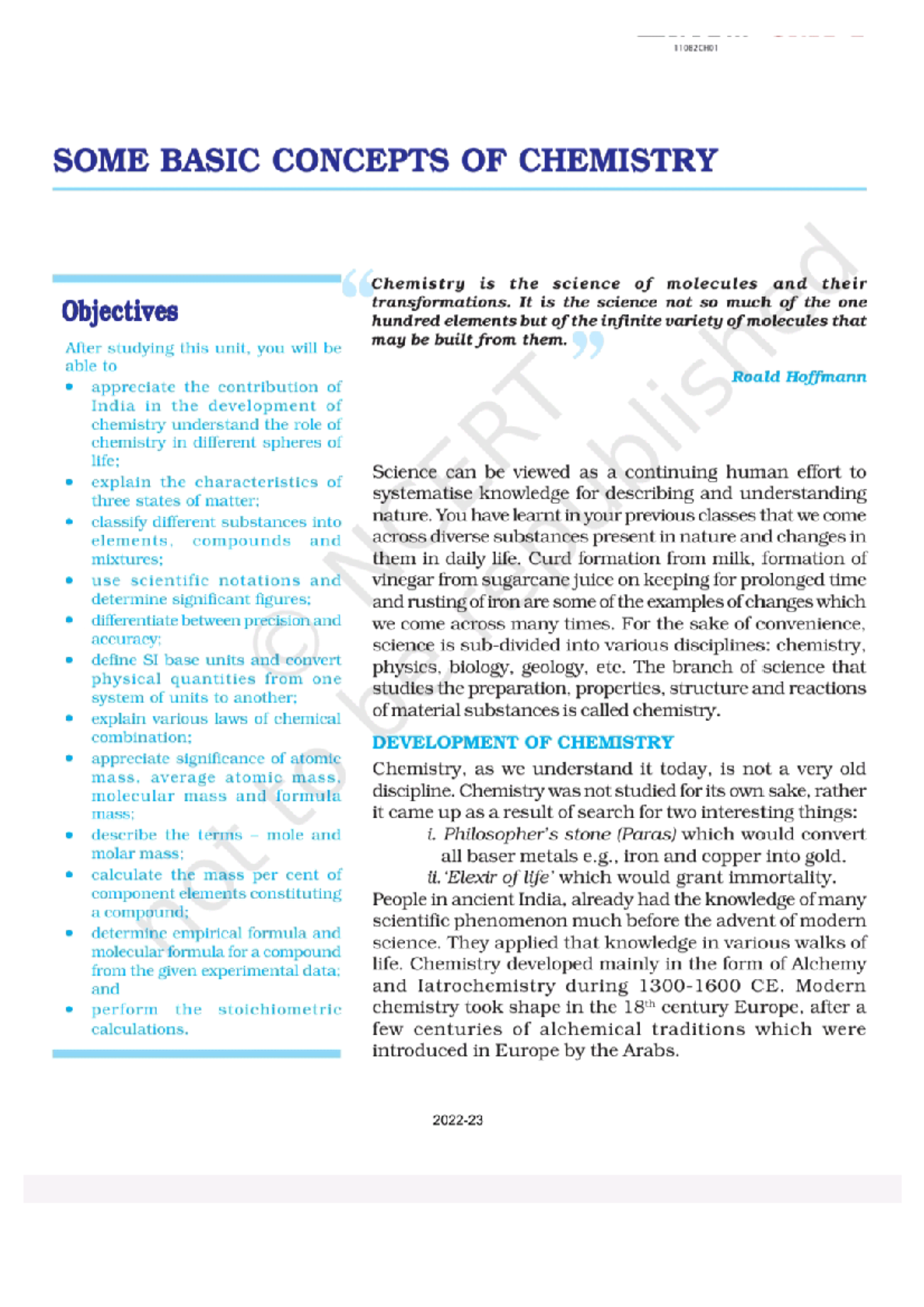 Some basic concepts of chemistry. pdf - Elements of Mathematics I - Studocu
