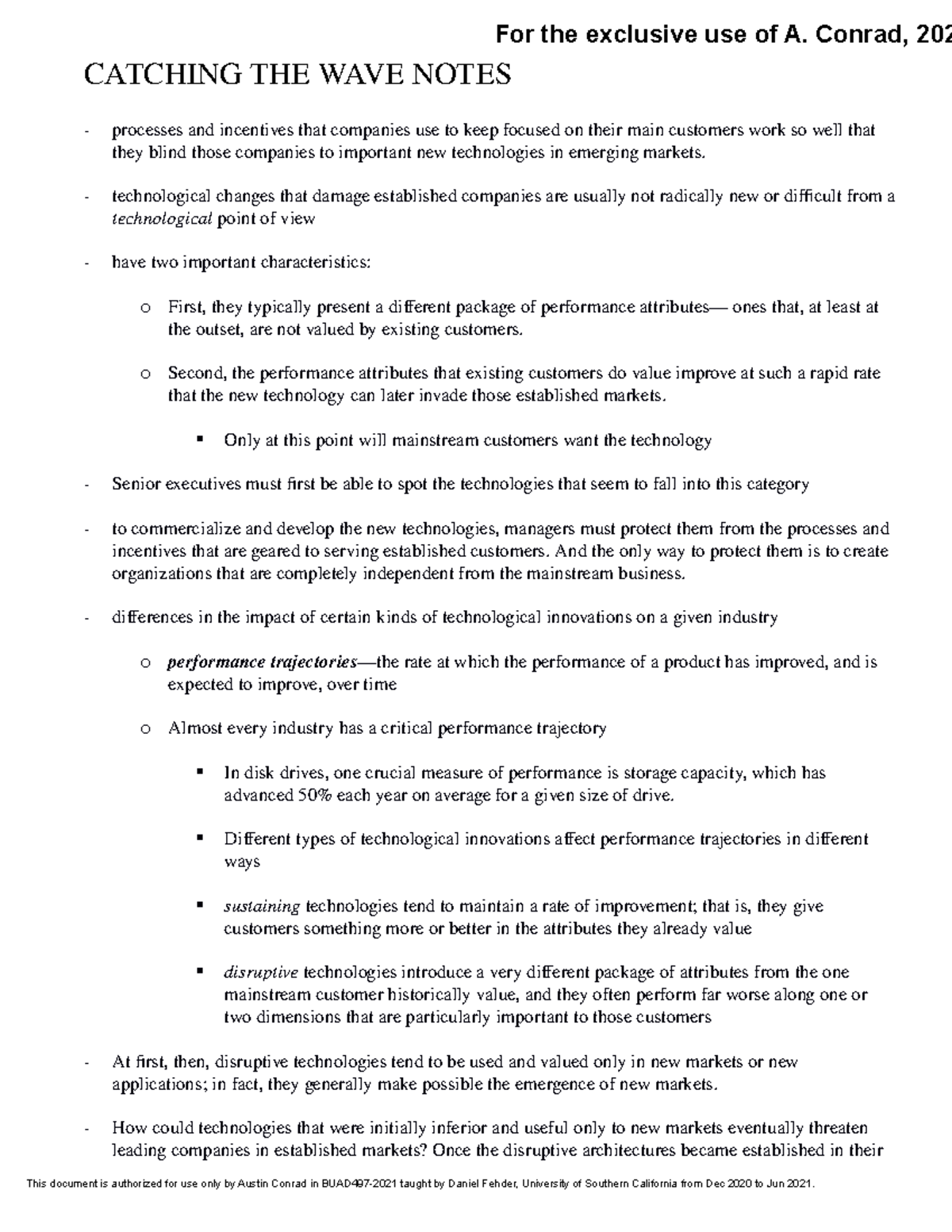 Catching THE WAVE Notes - CATCHING THE WAVE NOTES processes and ...