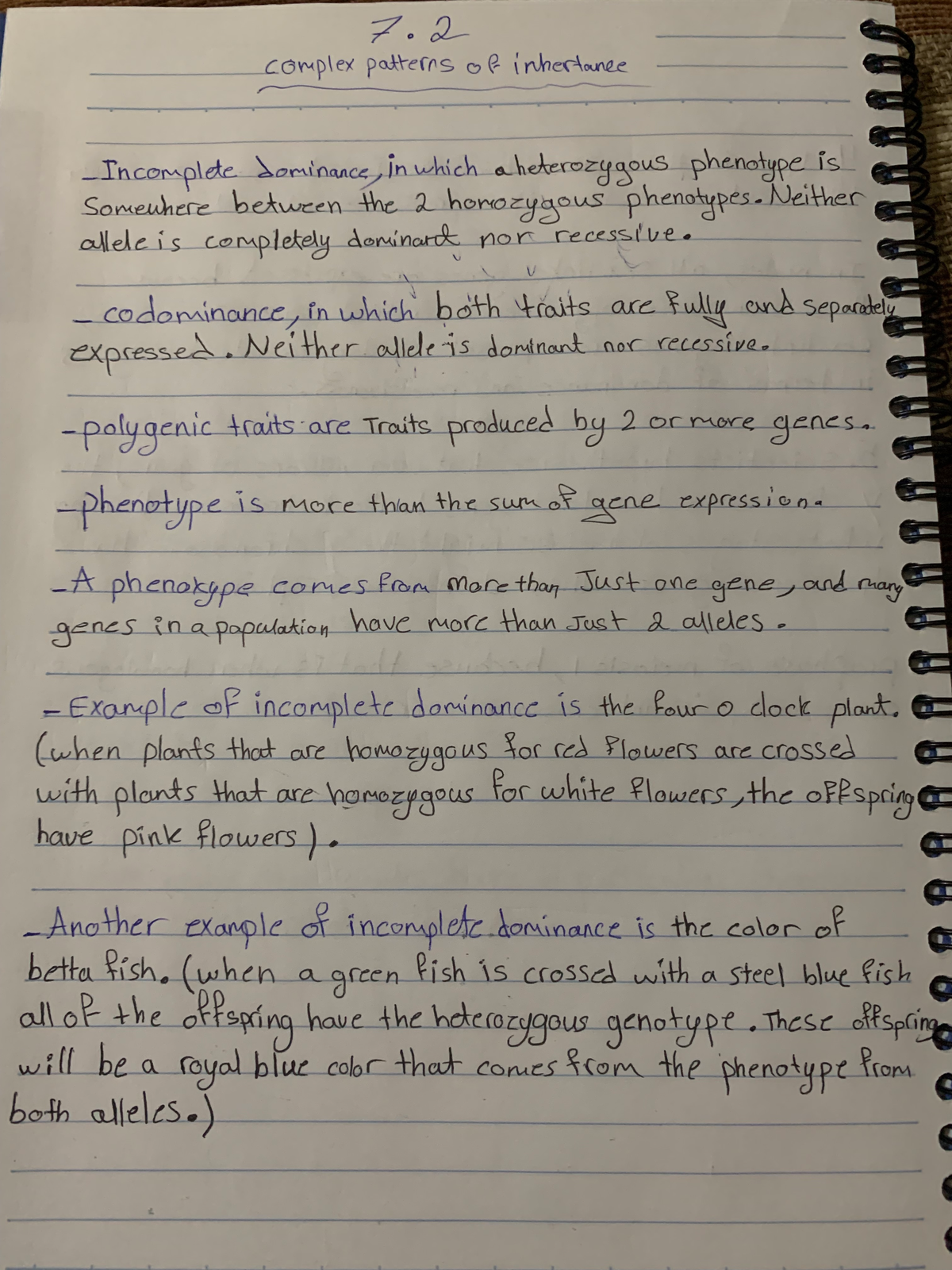 Biology chapter 7 lesson 2 complex pattern of inheritance - 7 complex ...