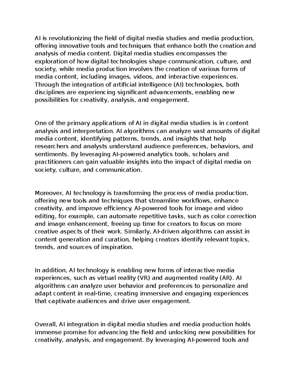 AI is revolutionizing the field of digital media studies and media ...