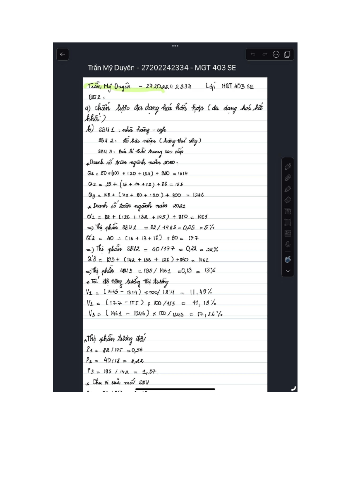 TRẦN MỸ Duyên - 27202242334 - BT CÁ NHÂN - Tran My Duyên - 27202242334 - MGT 403 SE Tran My ...