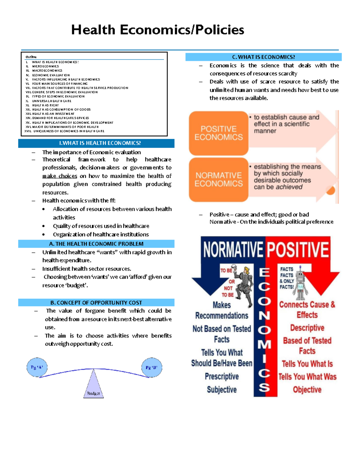 Health Economics & Policies - Health Economics/Policies I IS HEALTH ...