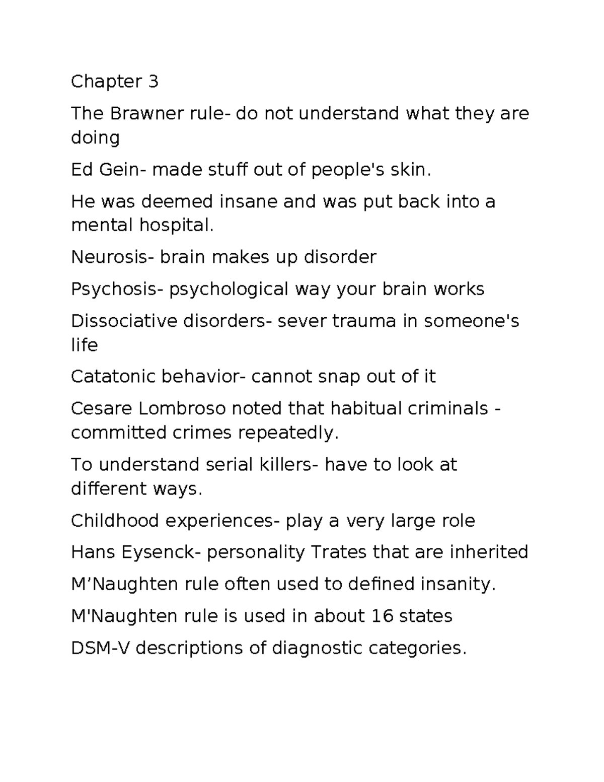Chapter 3 - notes - Chapter 3 The Brawner rule- do not understand what ...